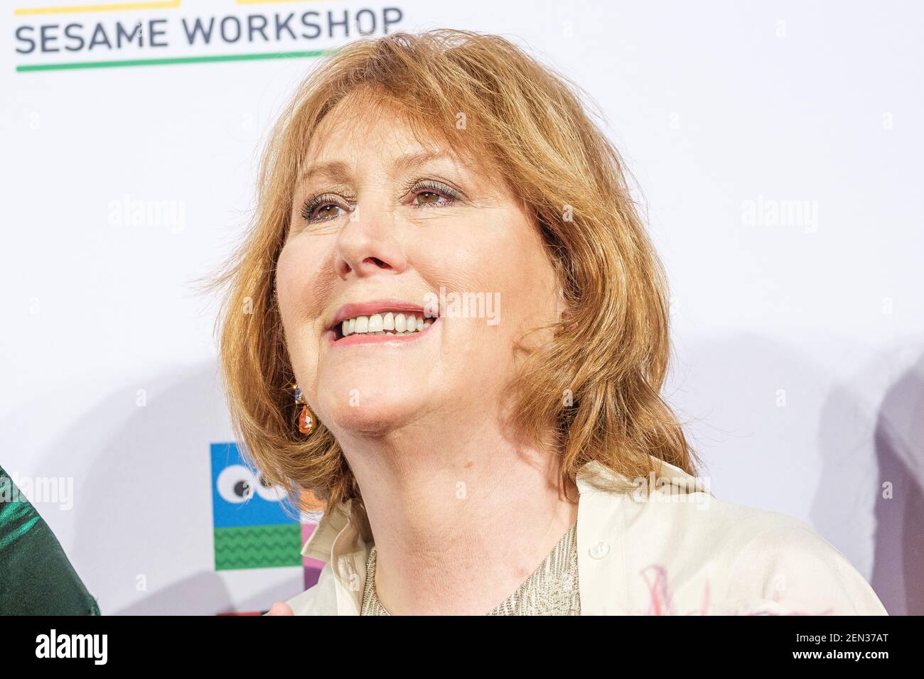 Ann Tisch is seen during red carpet arrivals for the Sesame Workshop ...