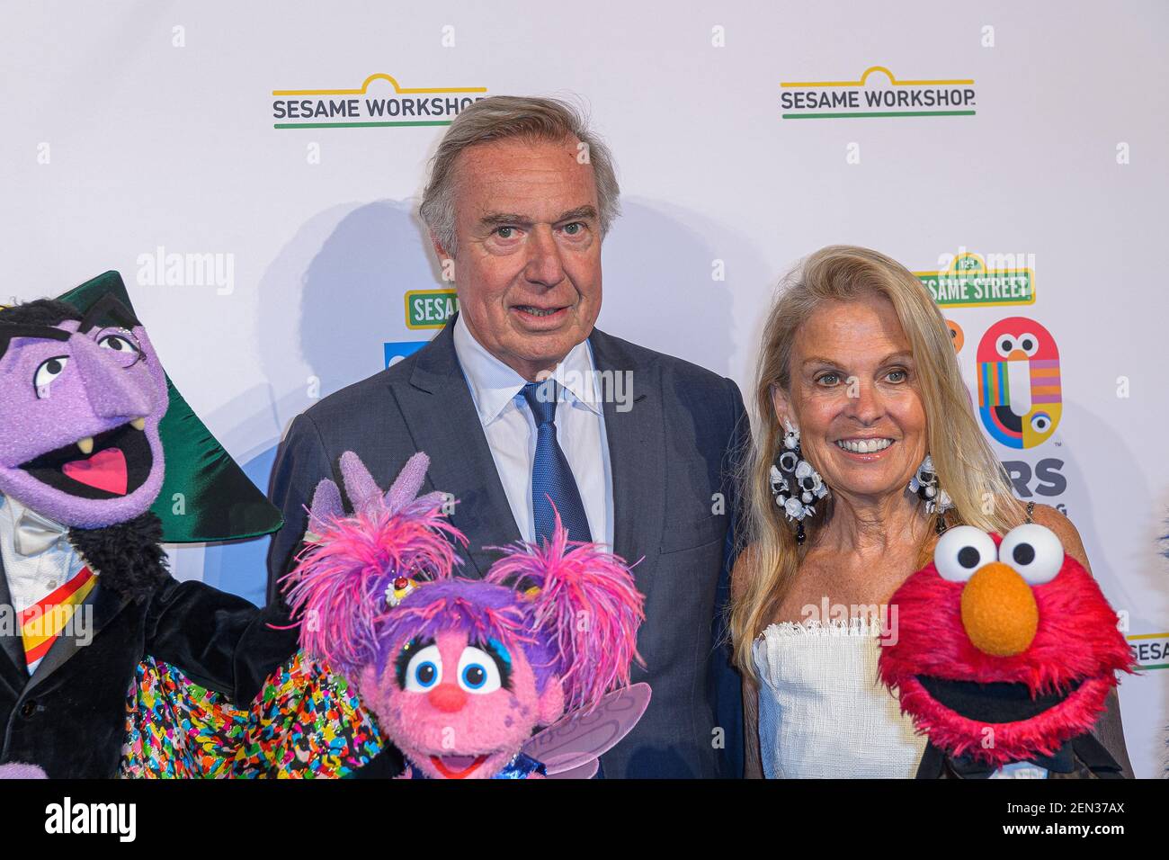 Jane Hartley and husband Ralph Schlosstein are seen during red carpet ...