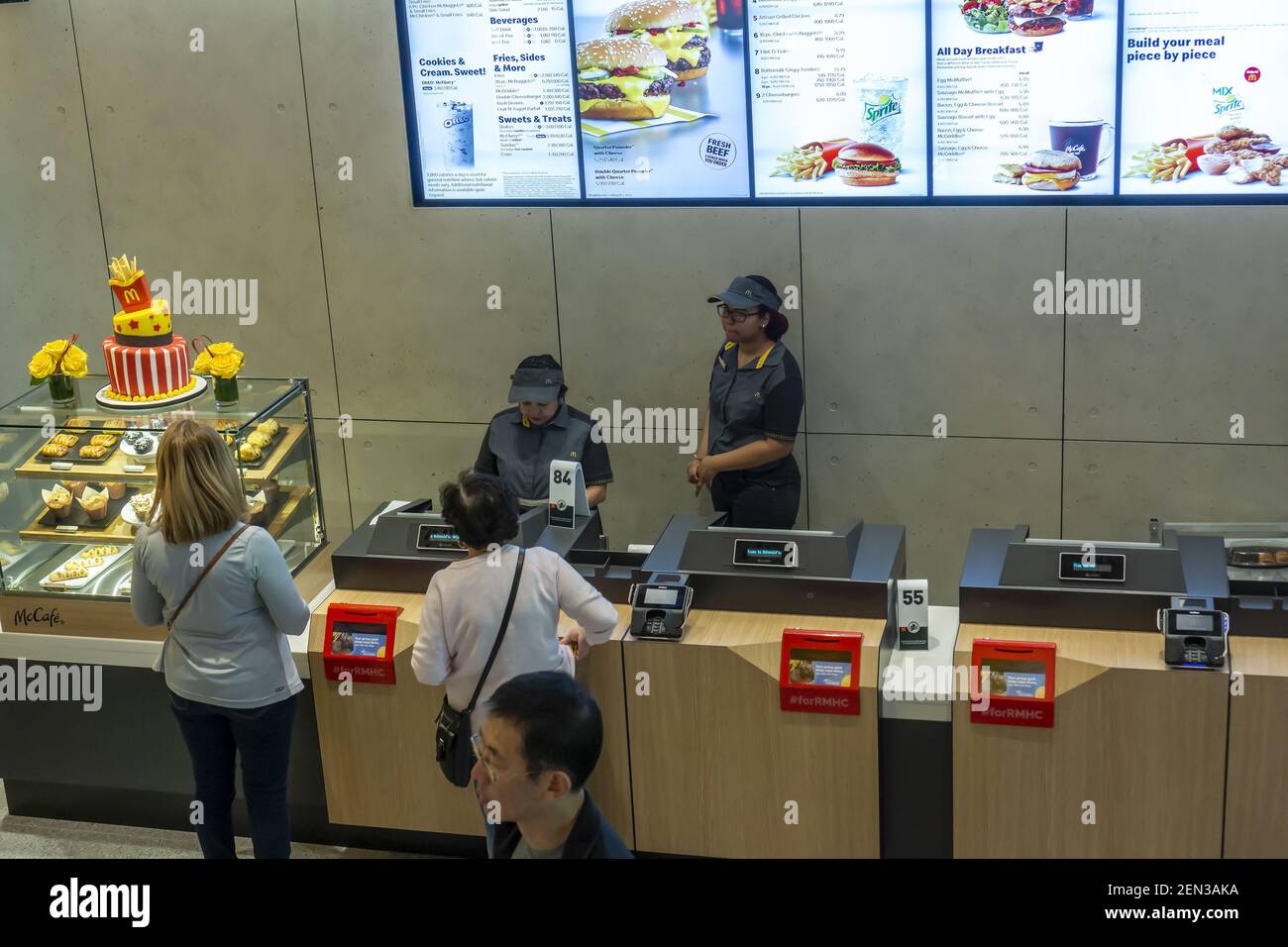 A new McDonald’s opens in Times Square in New York seen on its grand ...