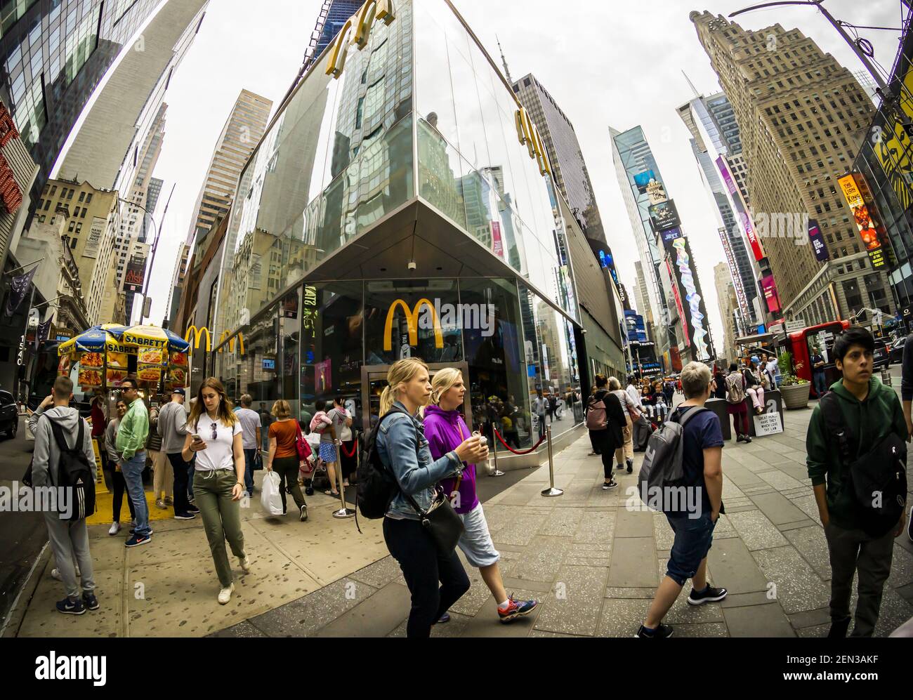 The new McDonaldâ€™s in Times Square in New York seen on its grand ...