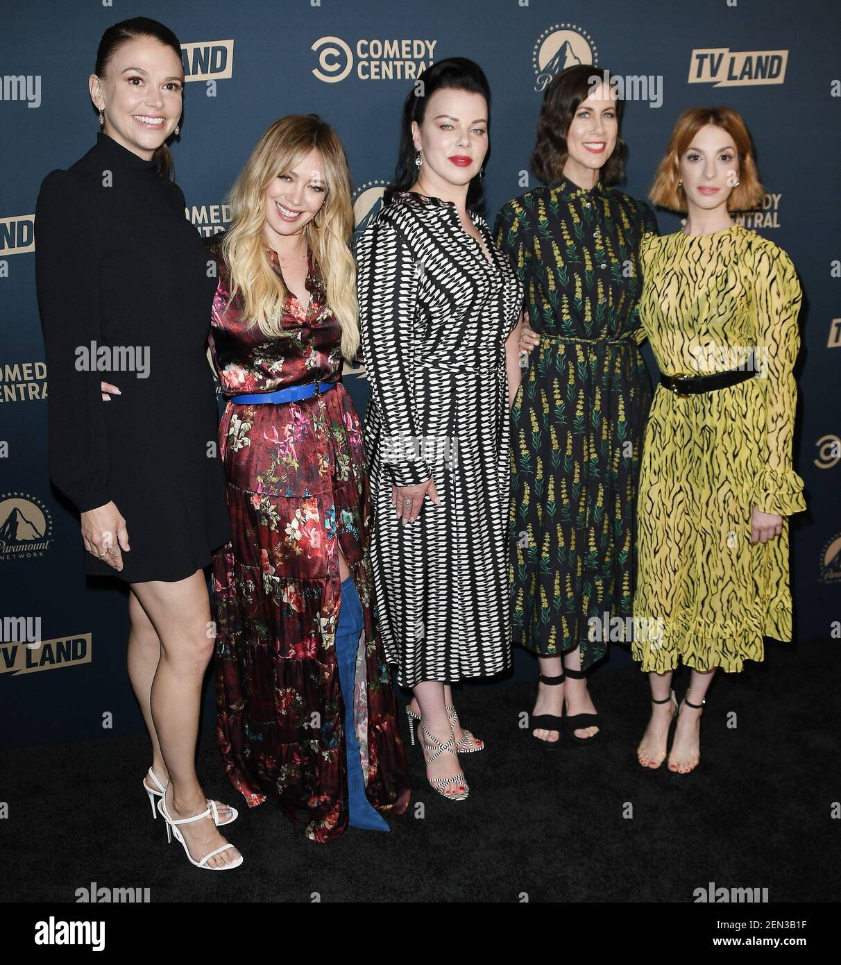 (L-R) YOUNGER Cast - Sutton Foster, Hilary Duff, Debi Mazur, Miriam ...