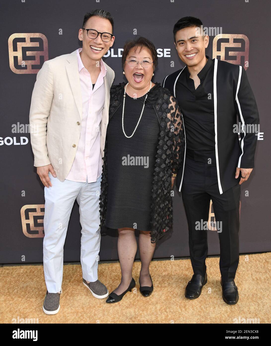 (L-R) Tim Wang, Daphne Kwok and Bing Chen at the 2019 Gold House A100 ...