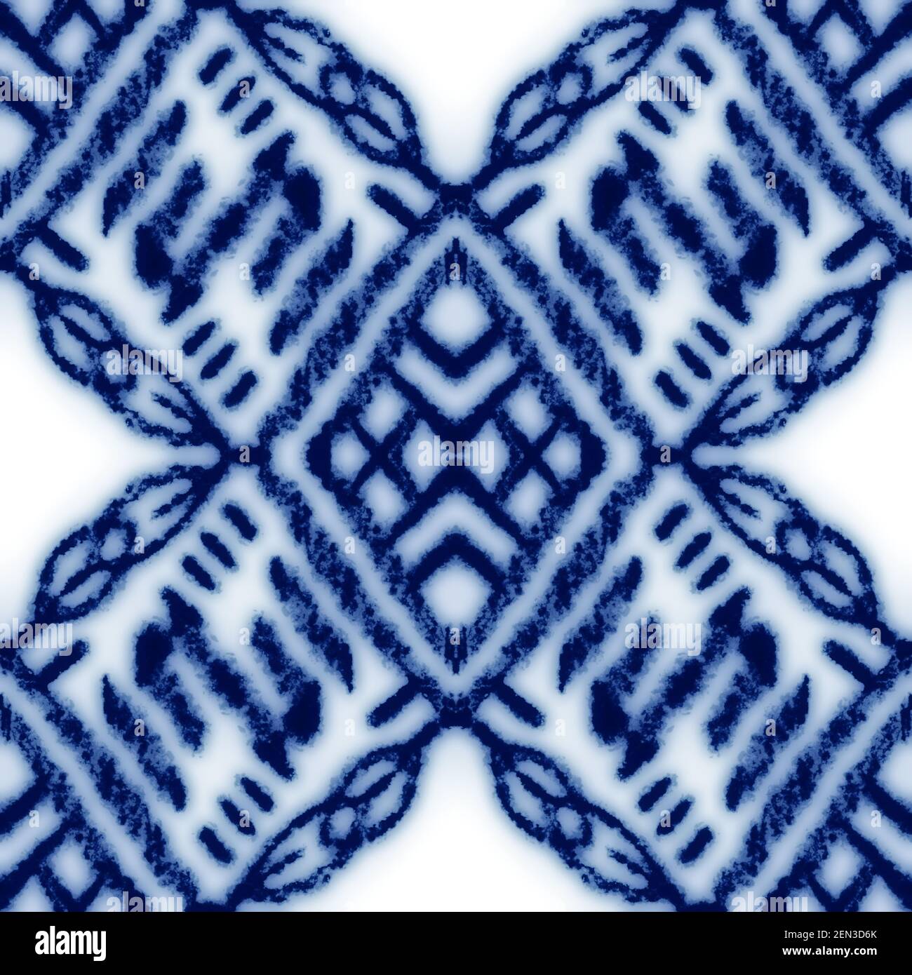 Seamless classic blue and white ceramic design Stock Photo - Alamy