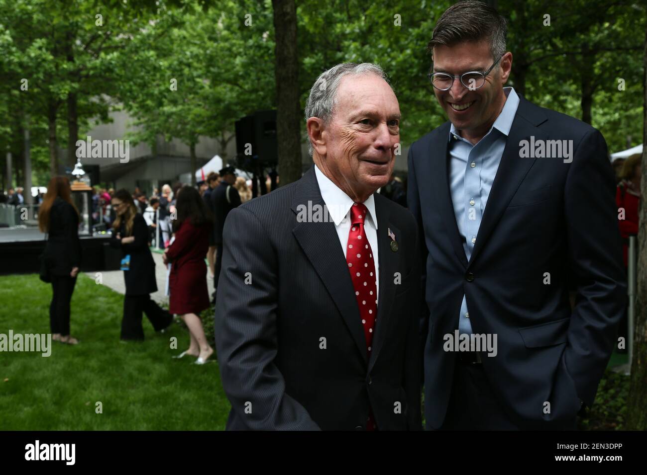 Michael Bloomberg attends 9/11 Memorial Glade dedication ceremony to ...