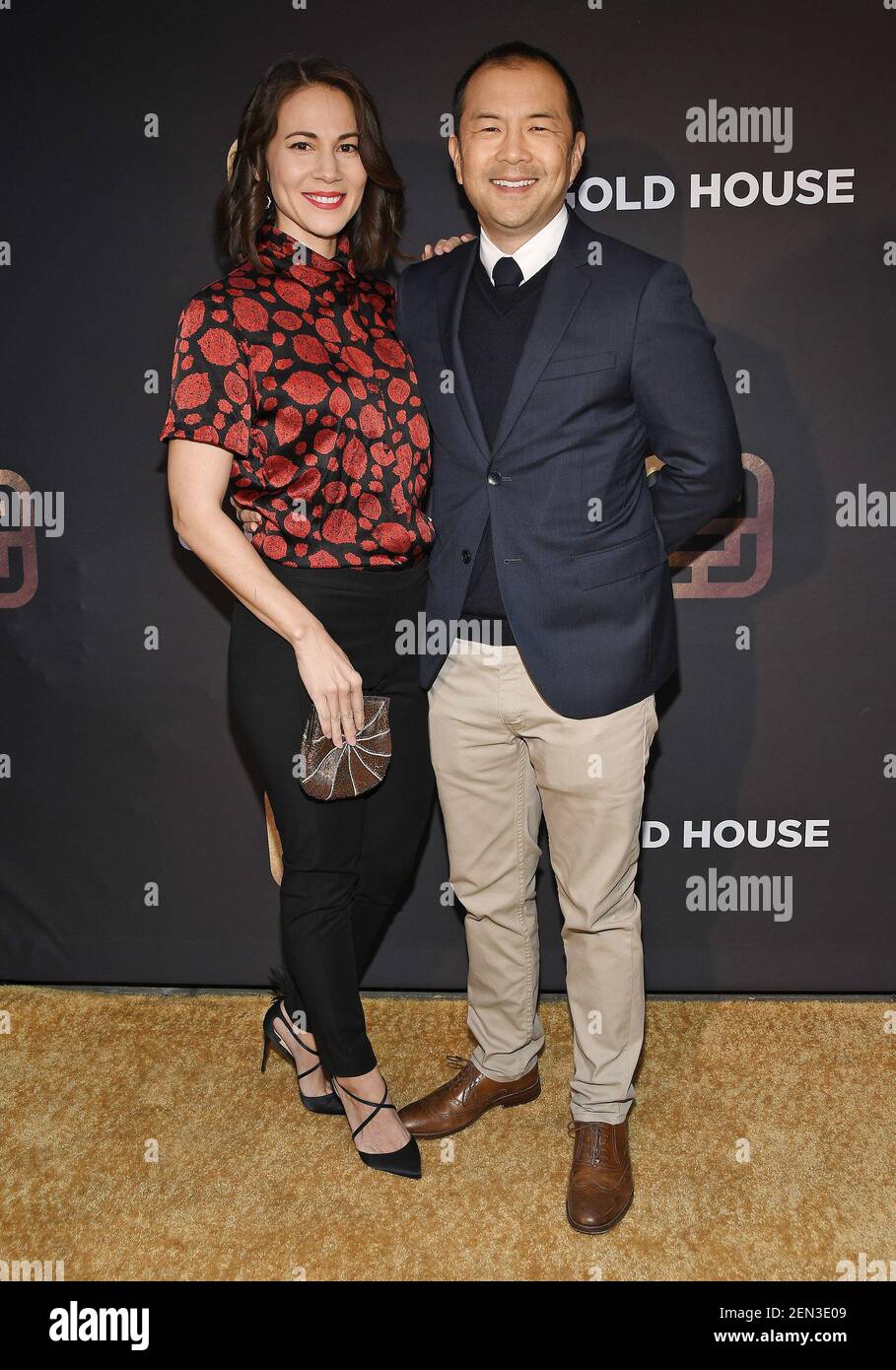 (L-R) Catherine Kresge and EVP Production of Sony Pictures, Peter Kang at the 2019 Gold House ...