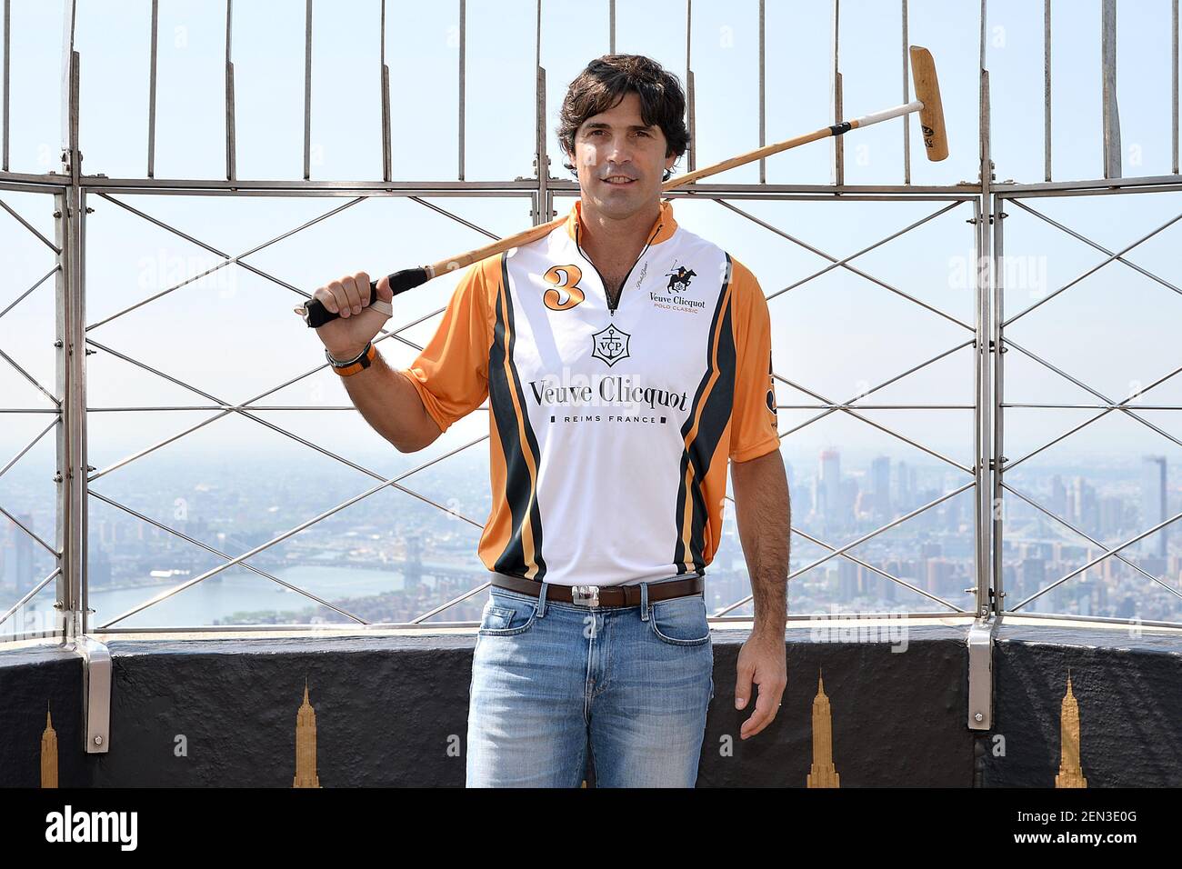 Professional Polo Player Nacho Figueras participates in the ceremonial ...