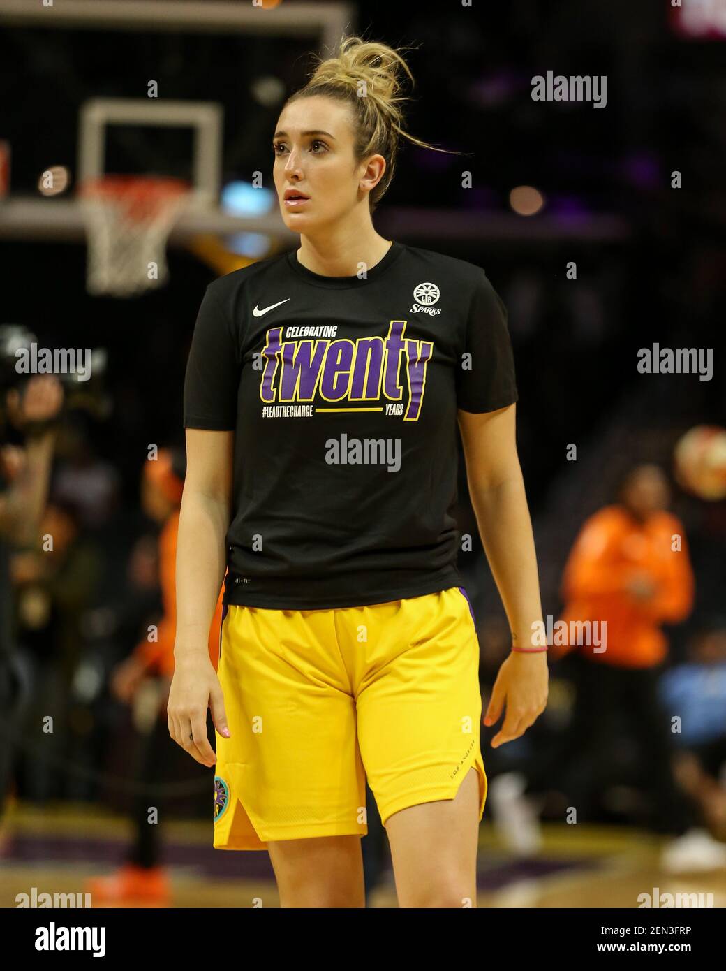 Los Angeles Sparks guard Marina Mabrey #5 during the Connecticut Sun vs ...