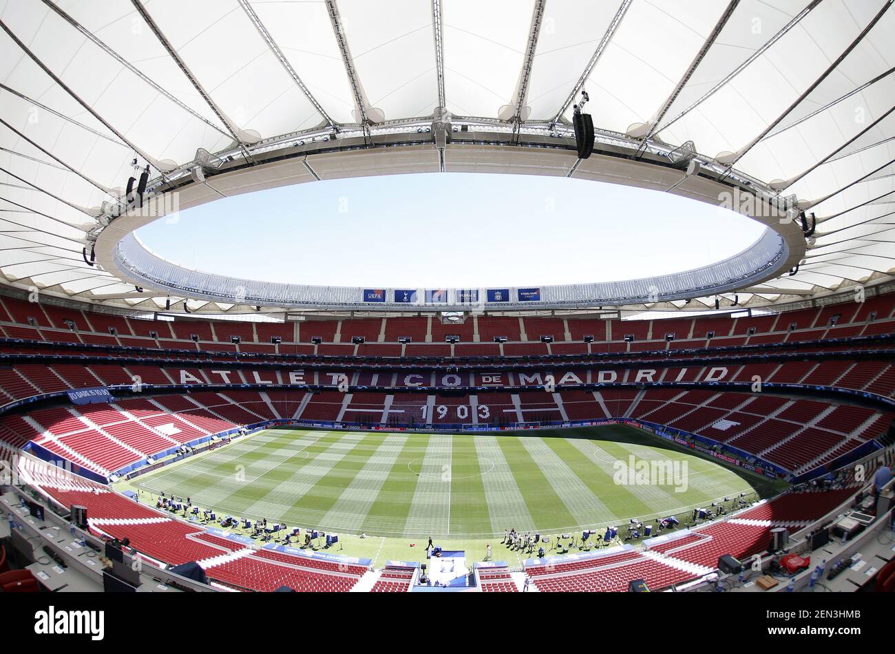General view of Wanda Metropolitano before the UEFA Champions League ...