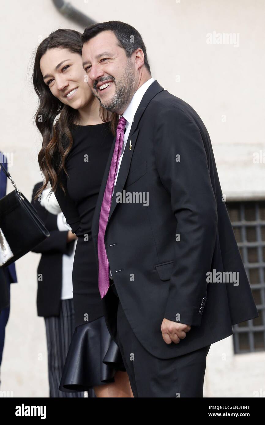 Minister Matteo Salvini with his new girlfriend Francesca Verdini Rome ...