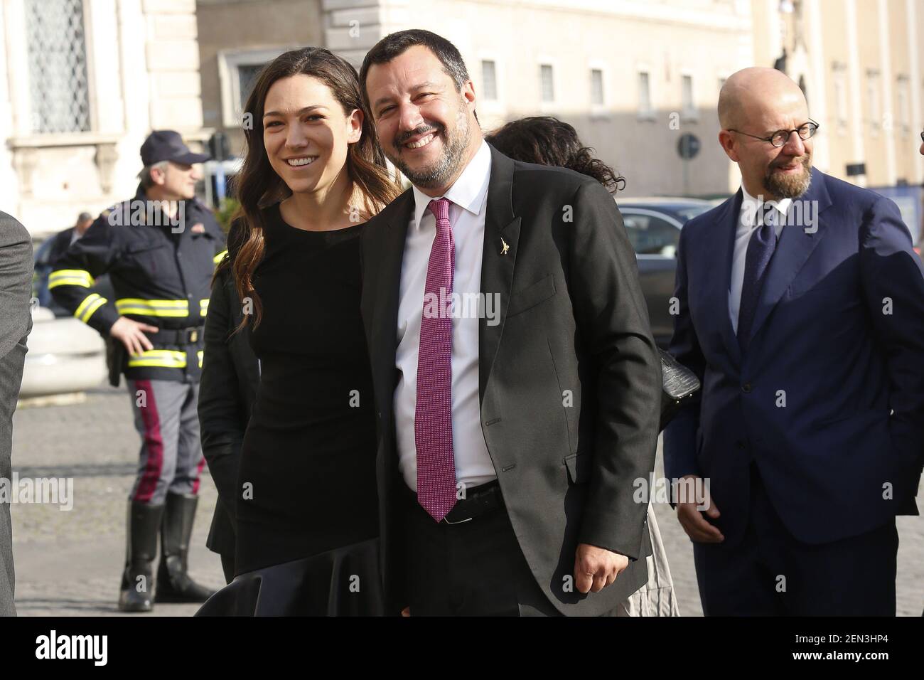 Minister Matteo Salvini with his new girlfriend Francesca Verdini Rome ...