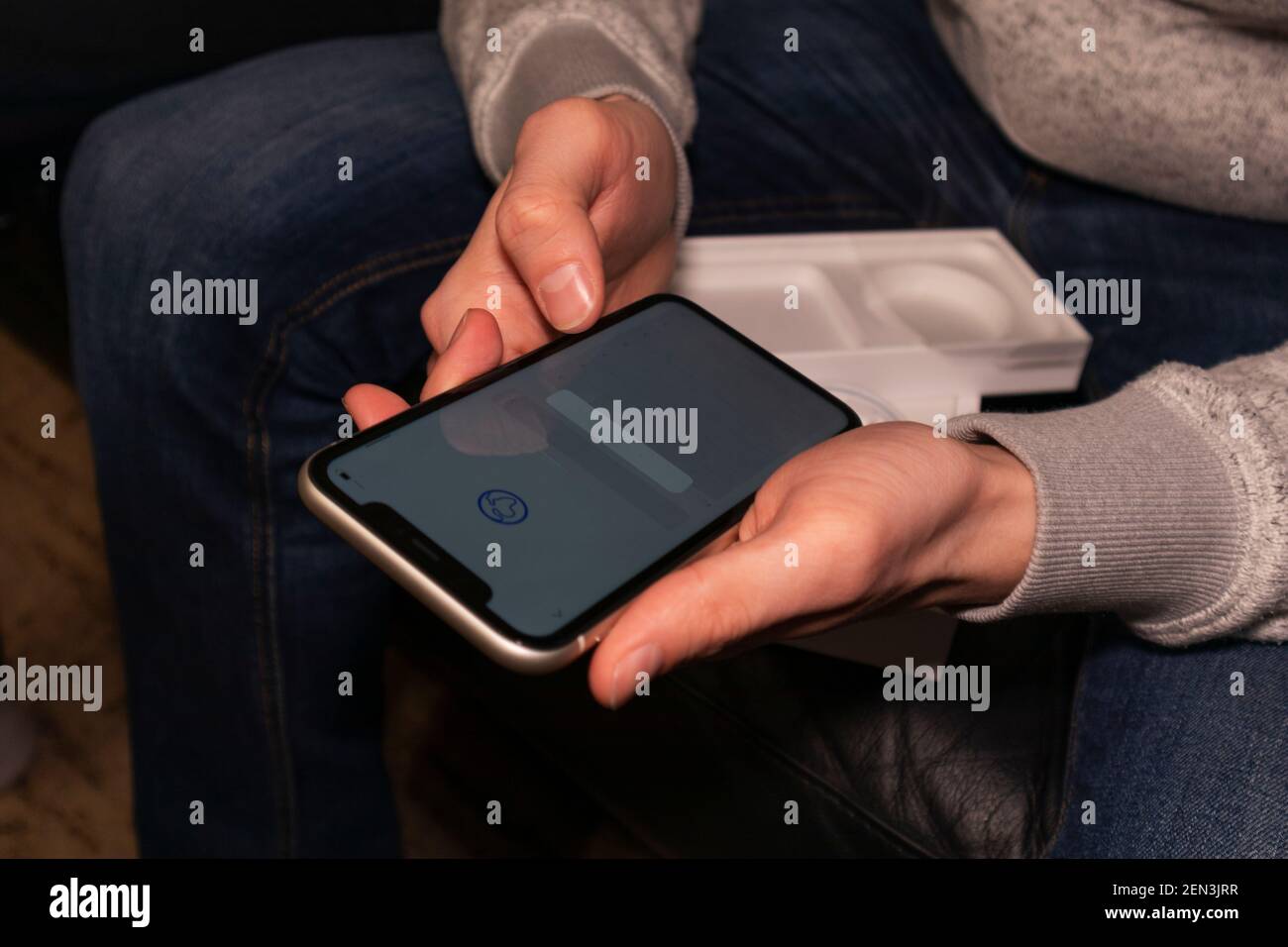 Unpacking activation iphone 11 new hi-res stock photography and images ...