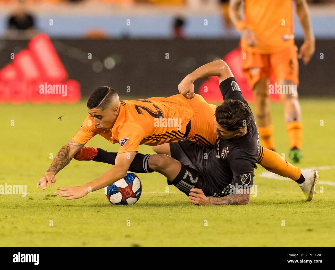 June 01, 2019 Houston Dynamo defender A. J. DeLaGarza (20) and Sporting ...
