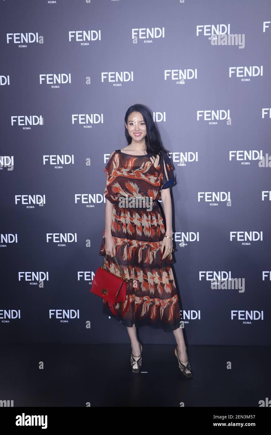 Chinese model and actress Zhang Zilin attends the Fendi Men's Fall ...