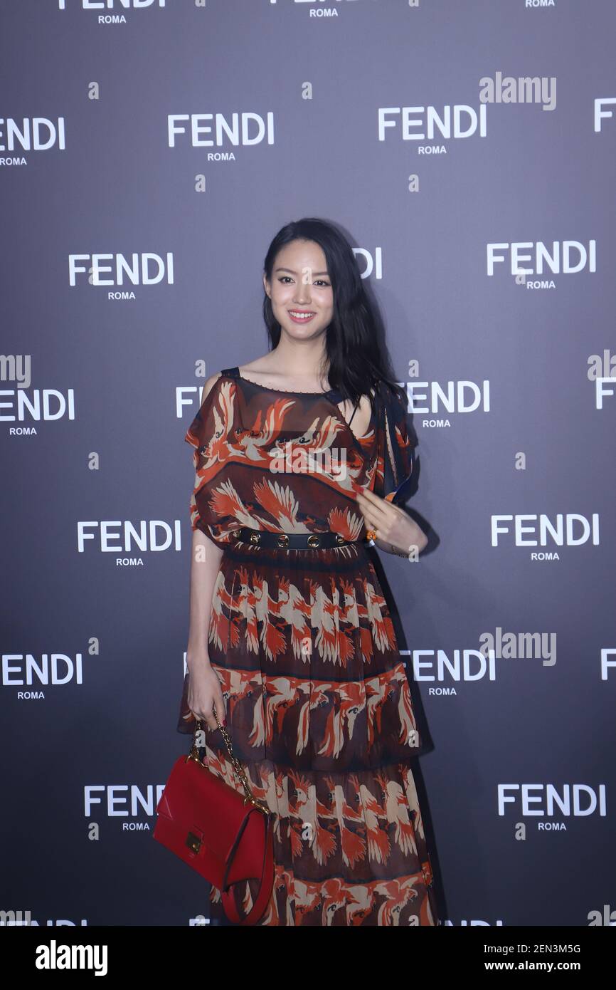 Chinese model and actress Zhang Zilin attends the Fendi Men's Fall ...