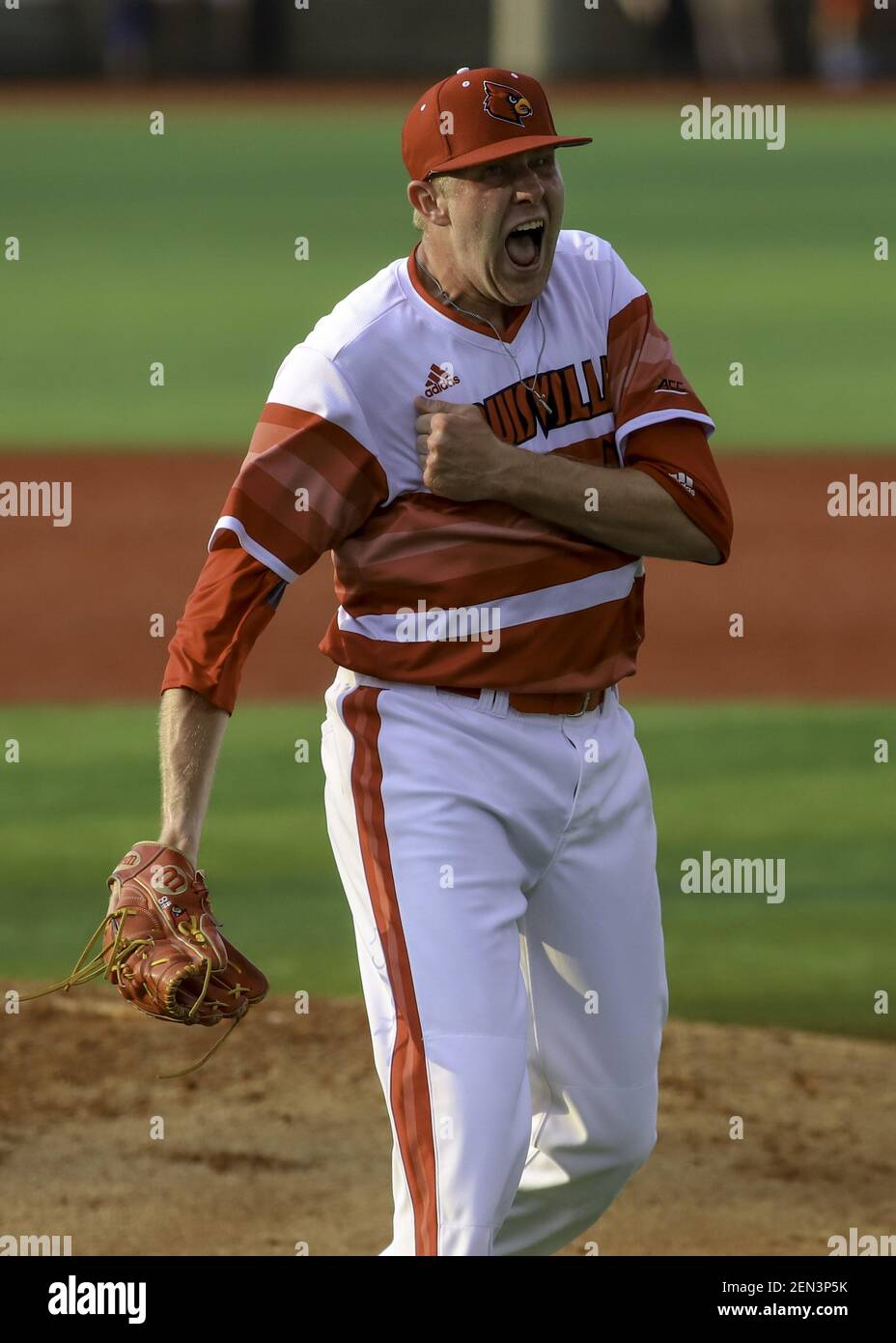 May 31, 2019: Nick Bennett of the Louisville Cardinals celebrates a ...