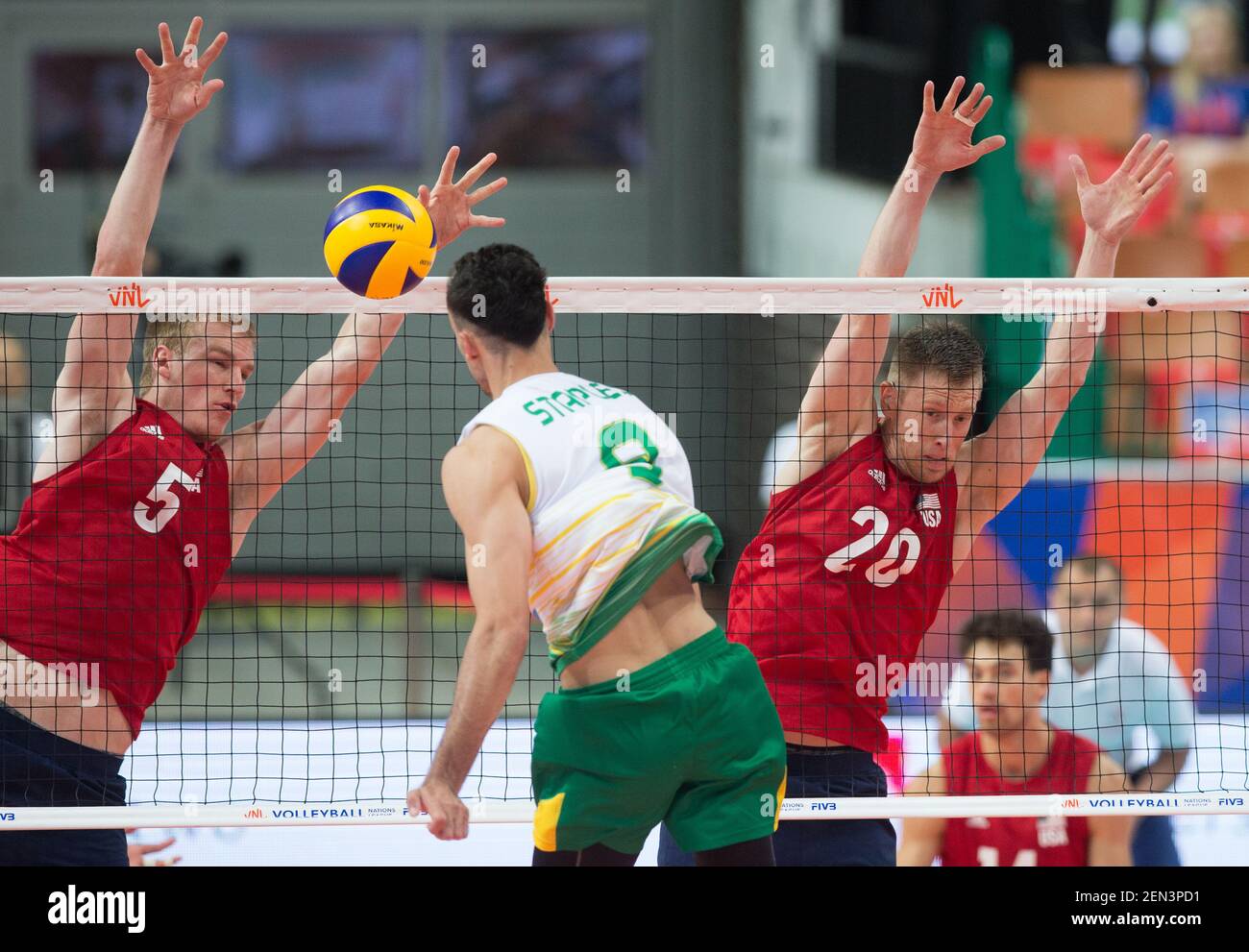 02.06.2019, Katowice, siatkowka, Liga Narodow, Australia - USA N/z Kyle ...