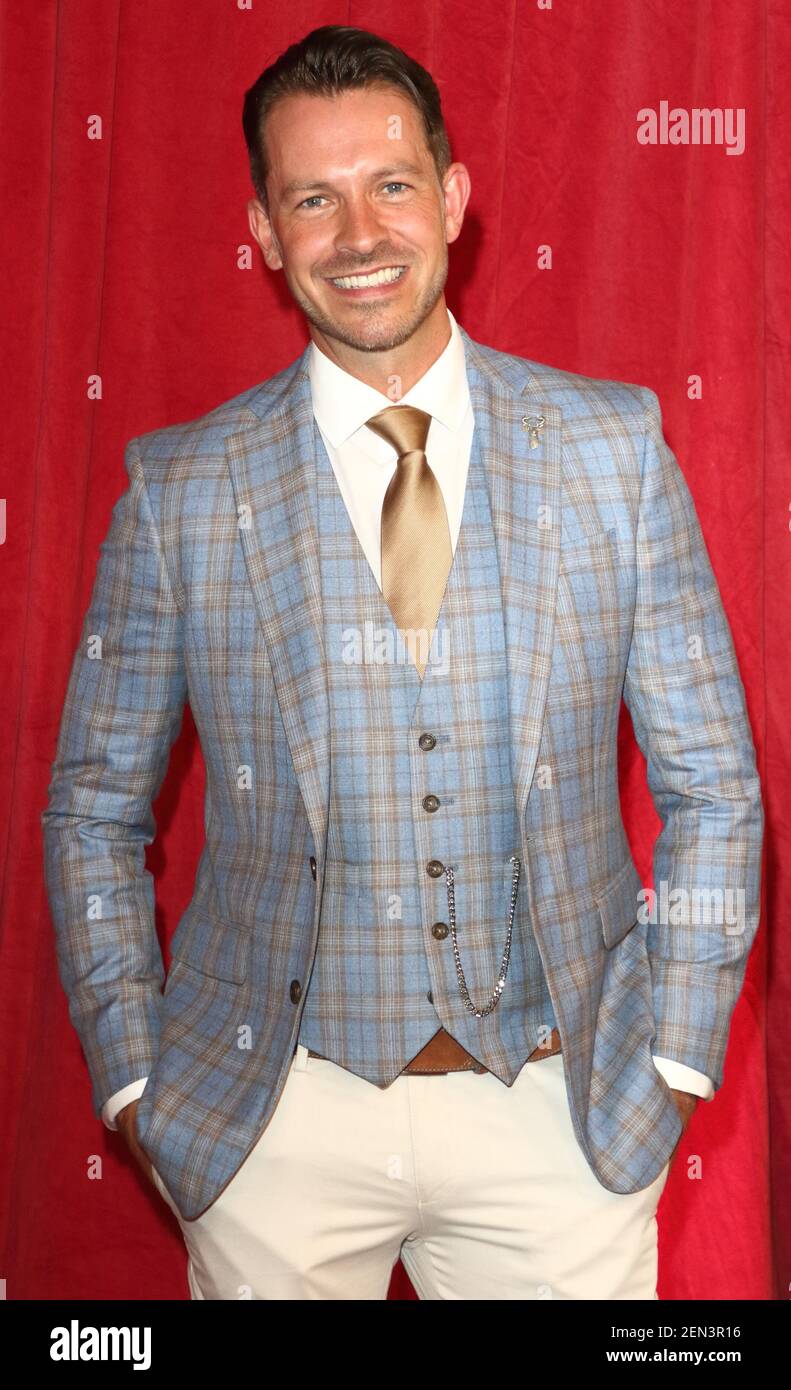 Ashley Taylor Dawson arrives on the red carpet during The British Soap ...