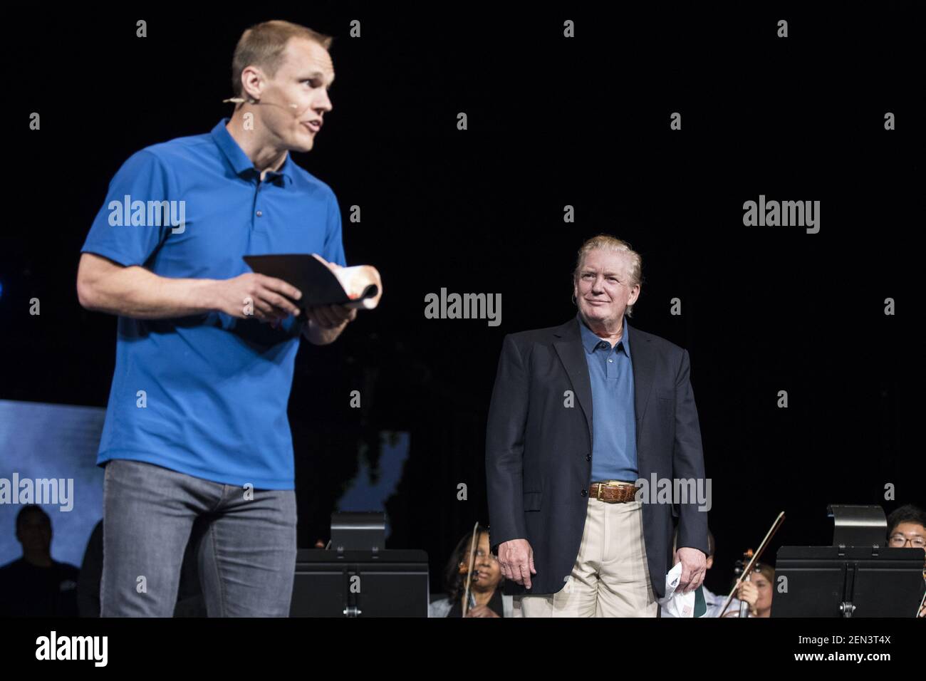 President Donald Trump makes a surprise visit to McLean Bible Church in ...