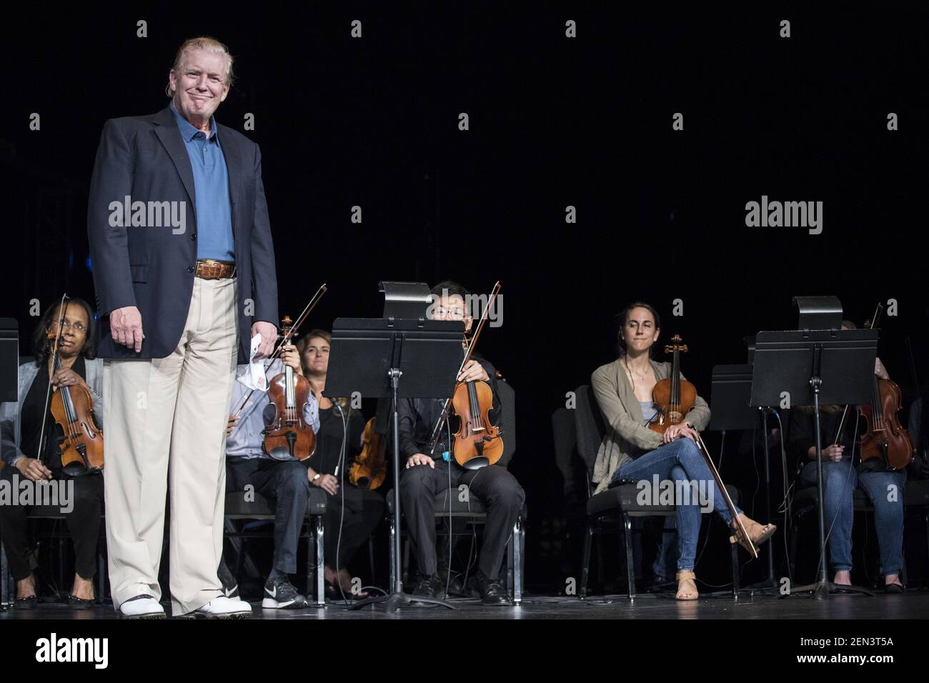 President Donald Trump makes a surprise visit to McLean Bible Church in ...