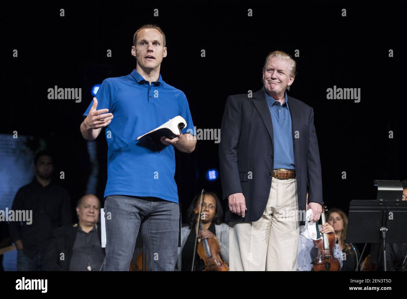 President Donald Trump makes a surprise visit to McLean Bible Church in ...