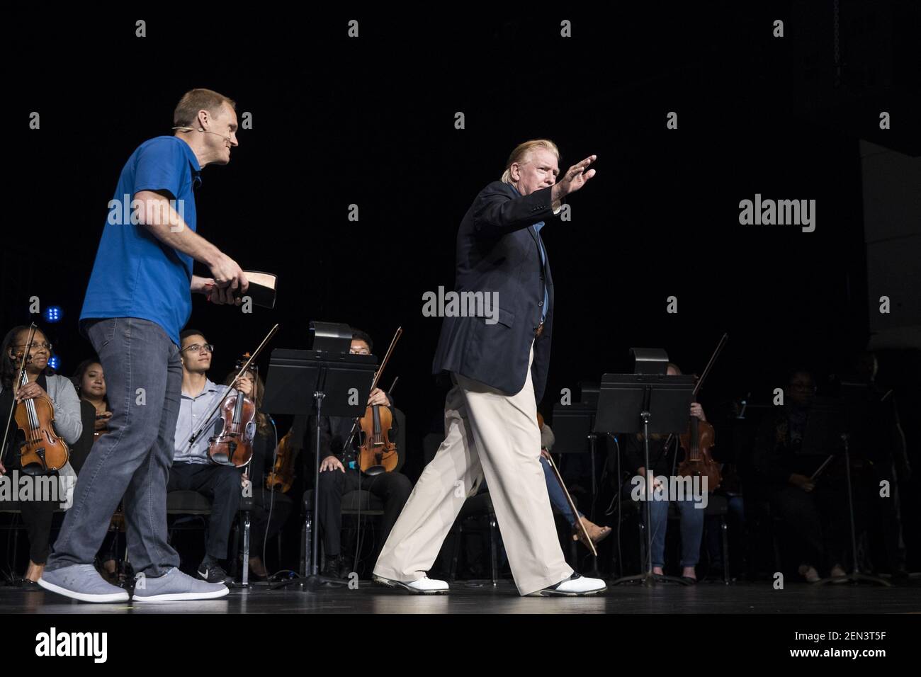 President Donald Trump makes a surprise visit to McLean Bible Church in ...
