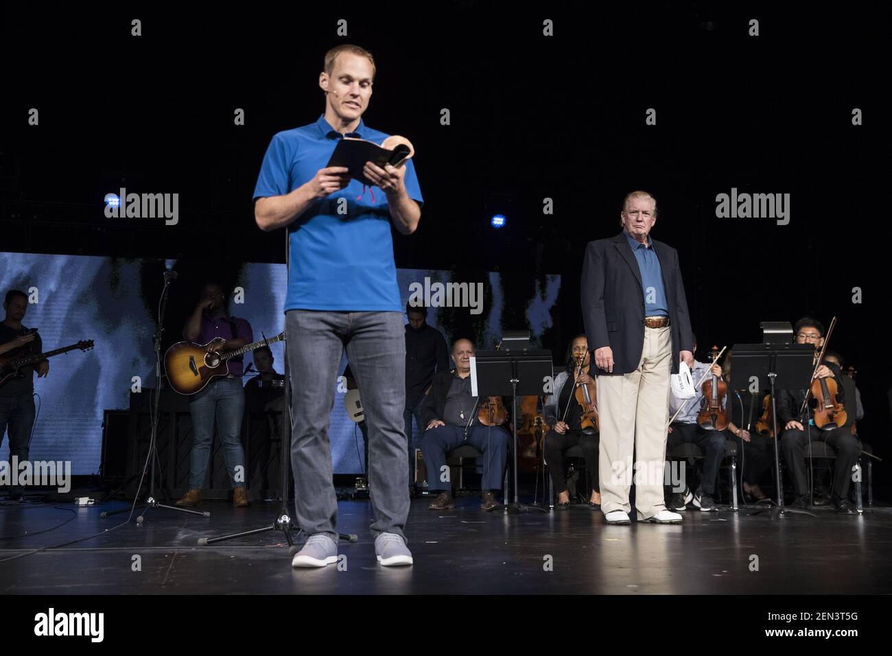 President Donald Trump makes a surprise visit to McLean Bible Church in ...