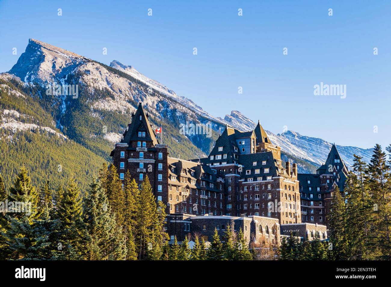 View of the famous Banff Springs Hotel in Banff, Canada Stock Photo - Alamy