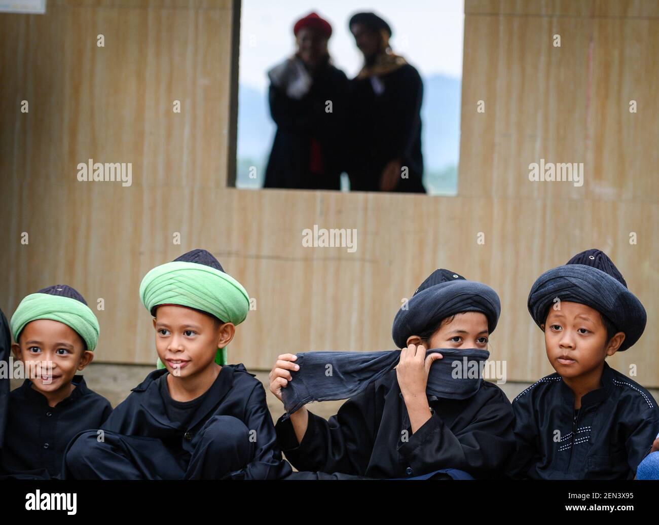 Boys seen wearing Hijab as the Islamic commune An-Nadzir attend Eid Al ...