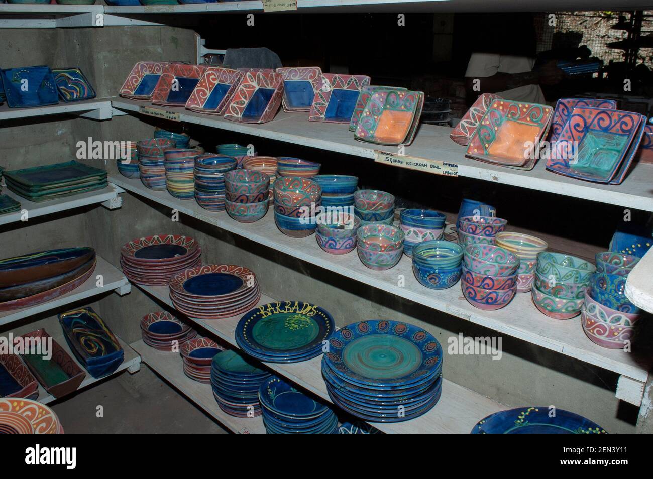Caribbean artisan craft pottery, bowls, dishes, cups and collectibles ...