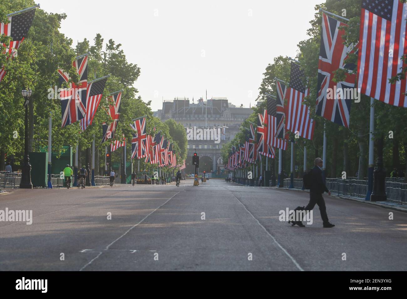 The Mall decked with flags during a three day State Visit by President ...