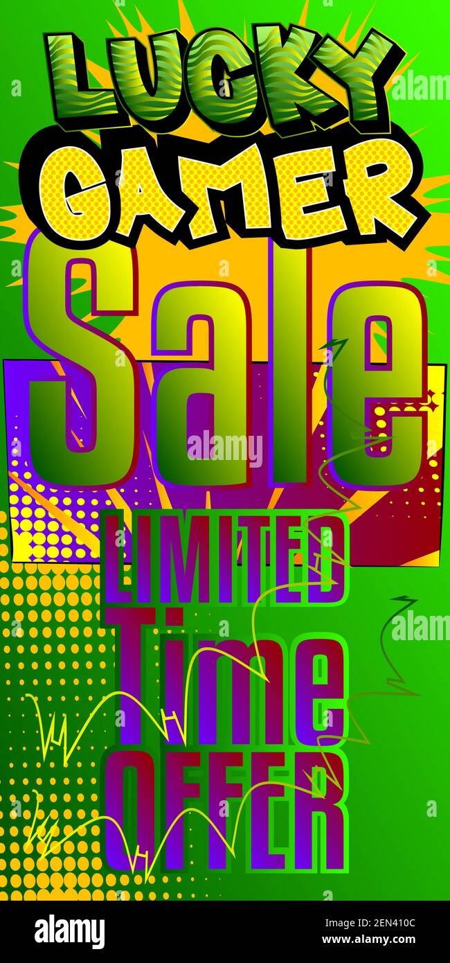 Pc or Console gaming sale, Gamer related Special Offer. Comic book ...