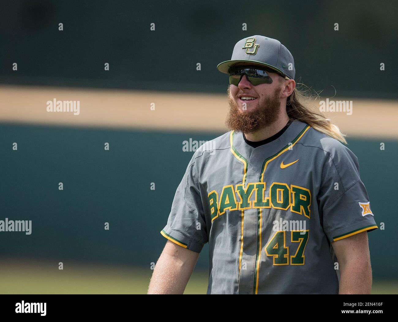 June 02, 2019 Los Angeles, CA..Baylor third baseman (47) Davis Wendzel ...