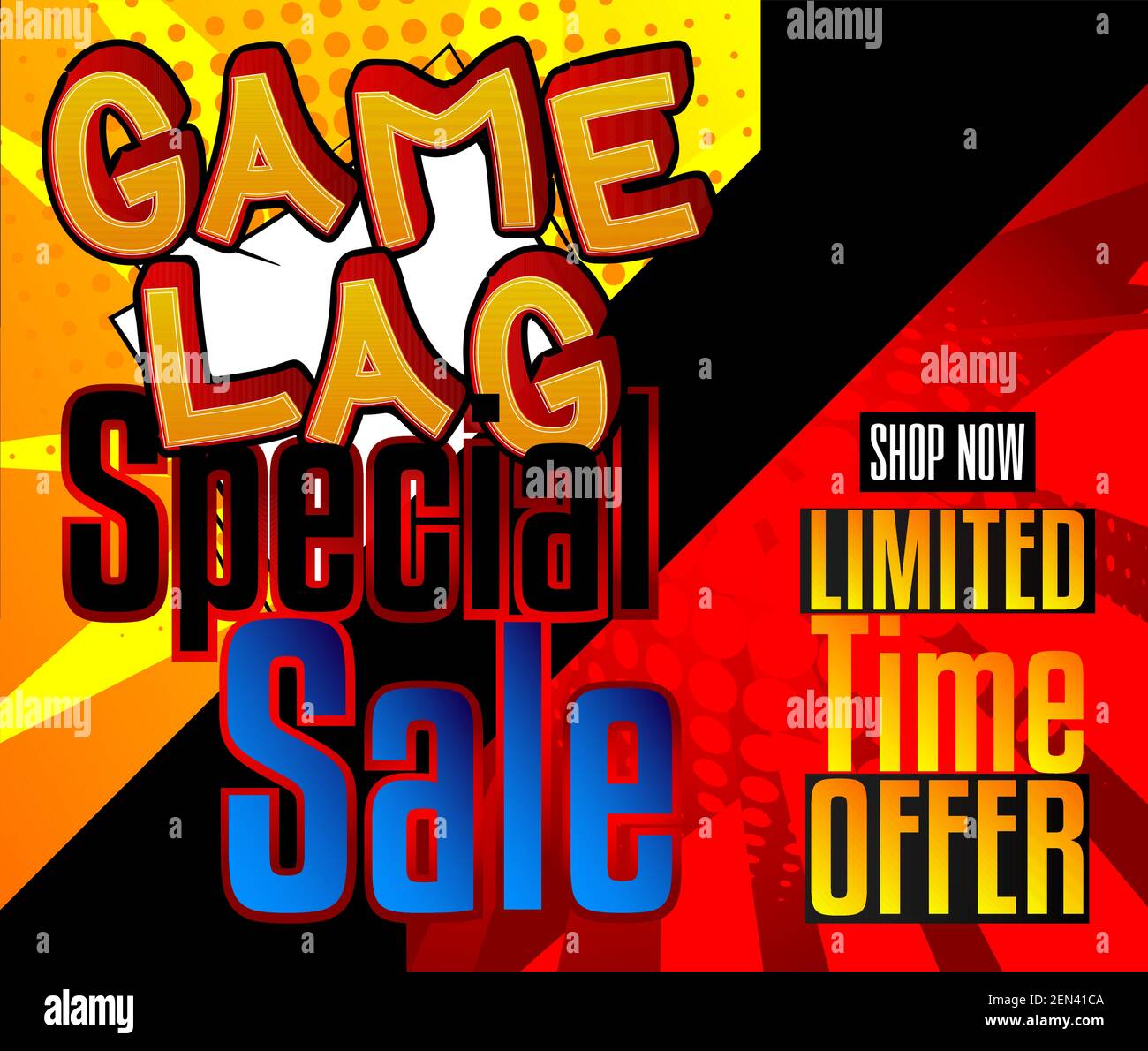 Pc or Console gaming sale, Gamer related Special Offer. Comic book ...