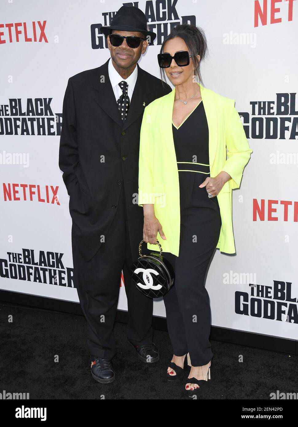 (L-R) Jimmy Jam and Lisa Padilla at THE BLACK GODFATHER World Premiere ...