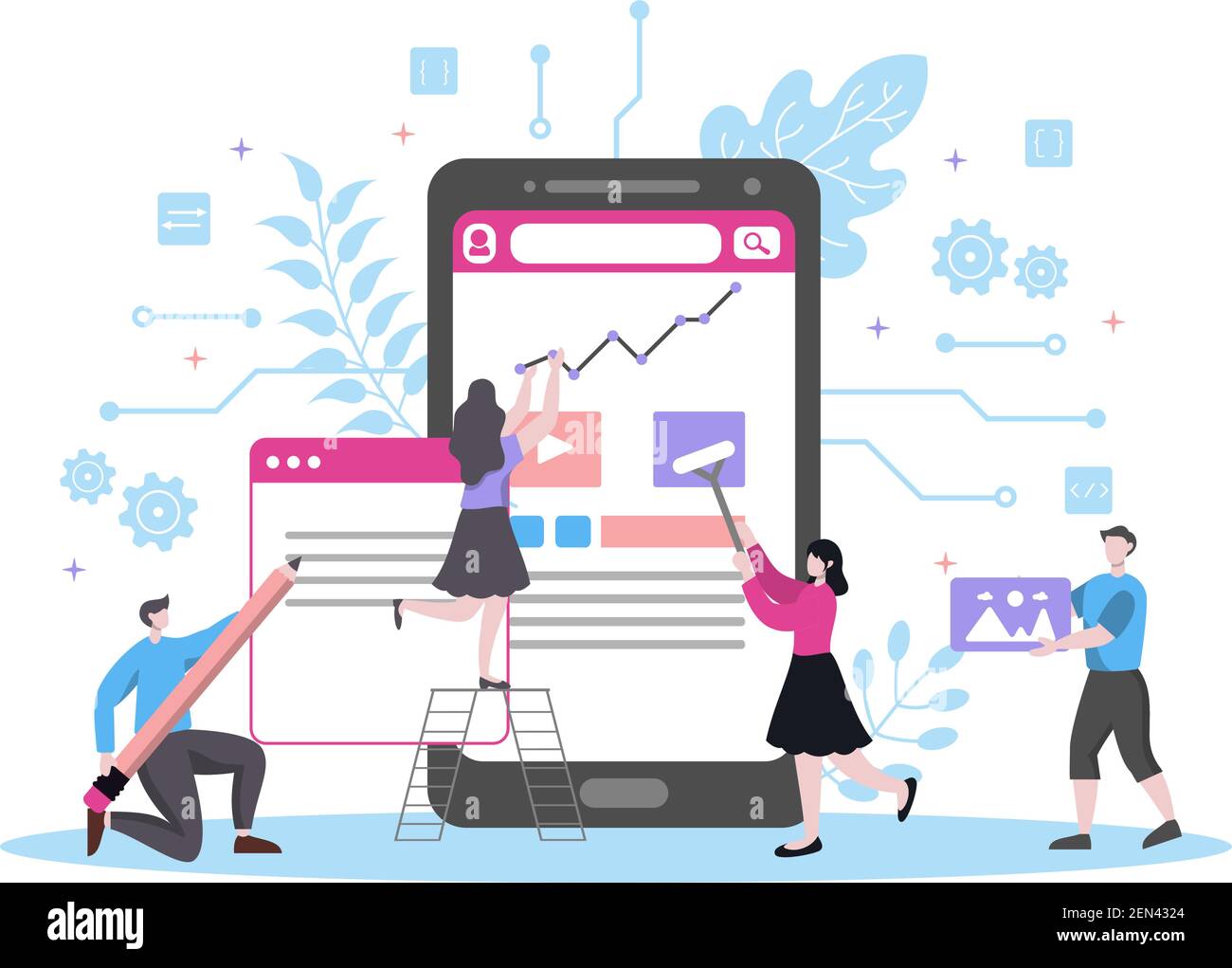 Web Development Flat Illustrations for Websites, Programming, Marketing ...