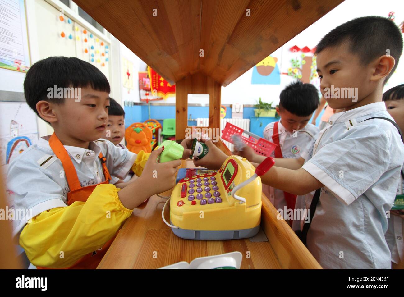 Handan, CHINA-Kids experience different vocations including nurse and ...