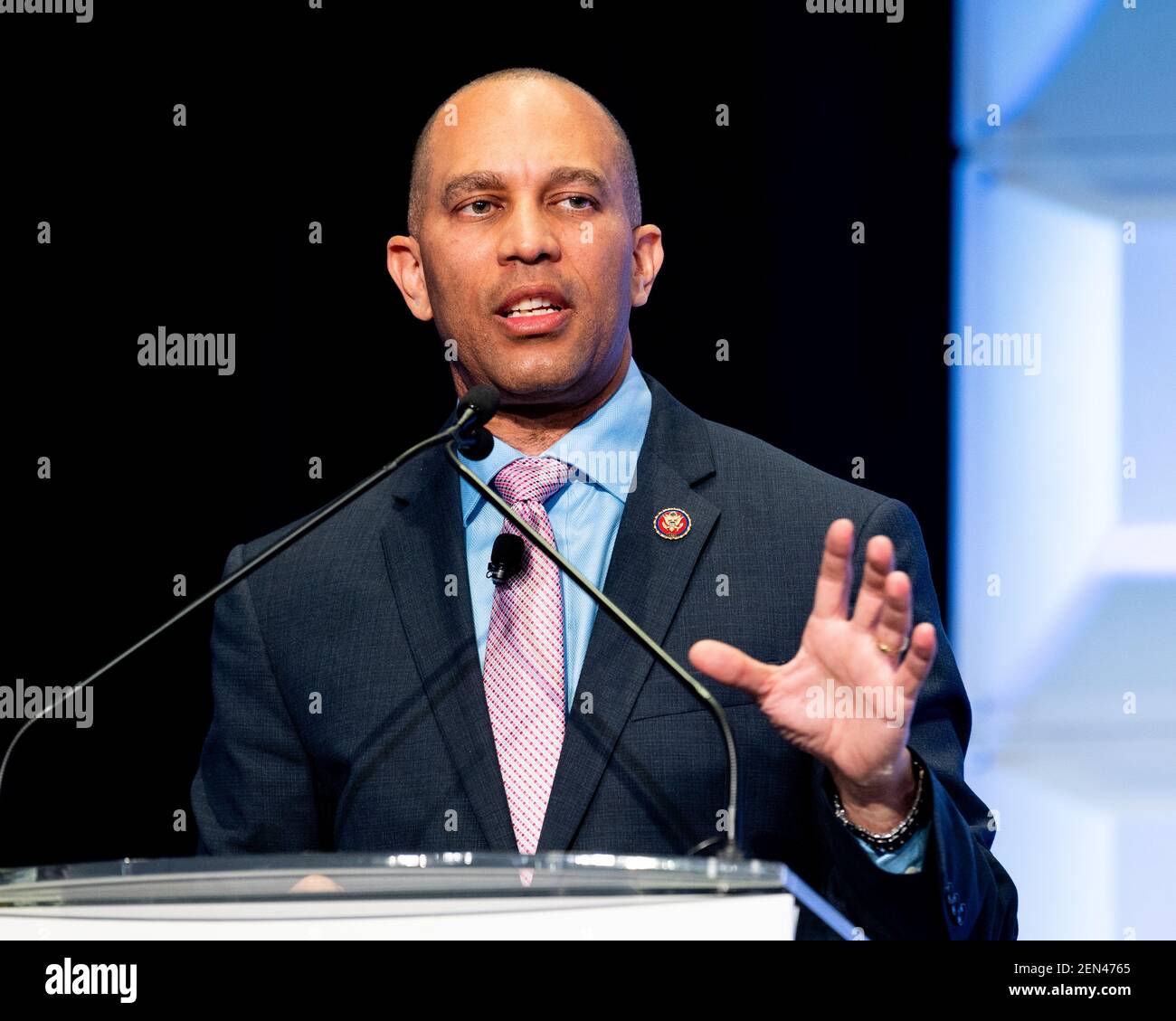 U.S. Representative Hakeem Jeffries (D-NY) speaking at the Anti ...