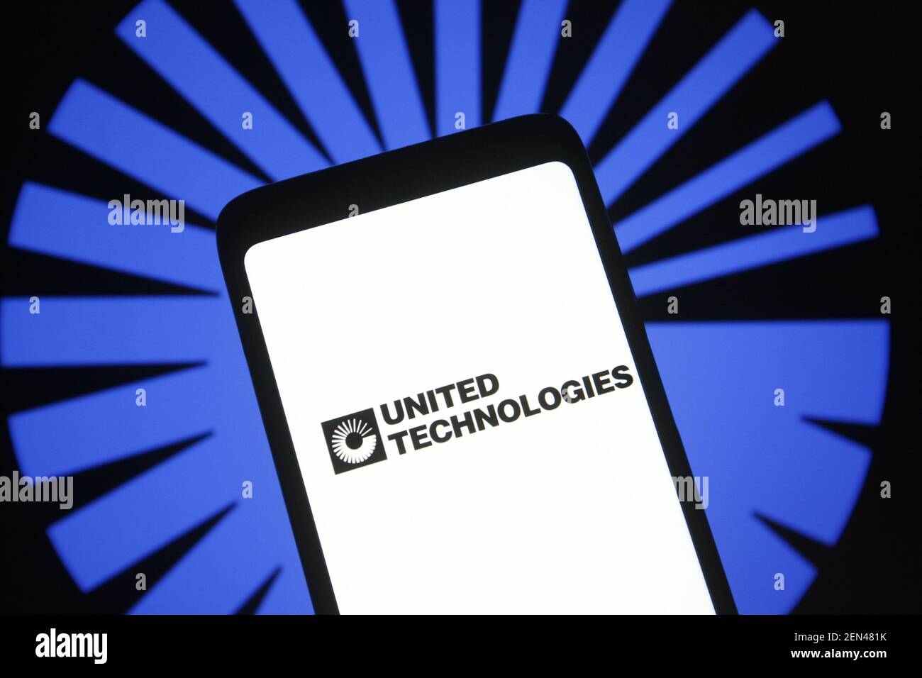 In this photo illustration the United Technologies Corporation (UTC ...