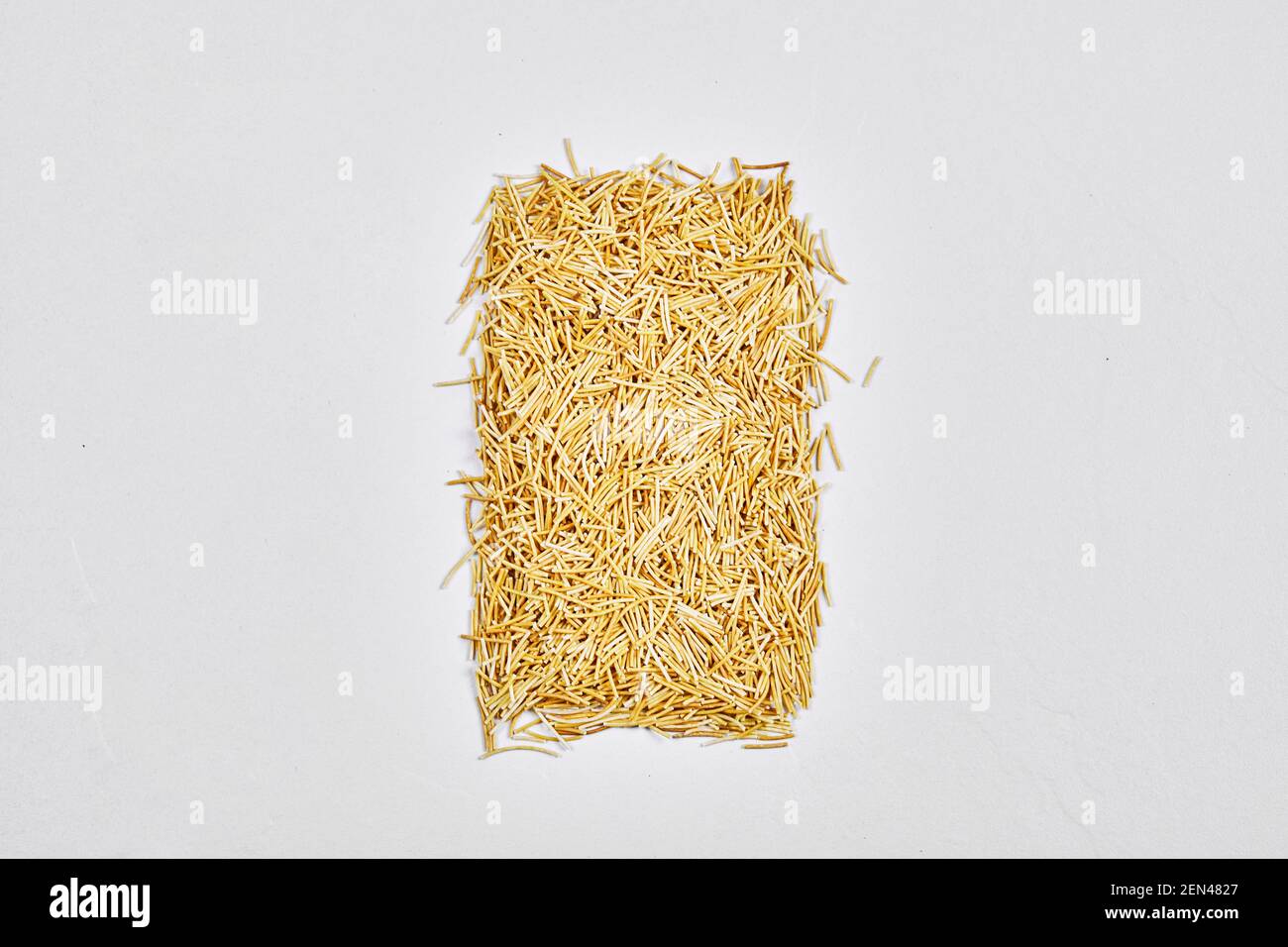 Pasta in the shape of square isolated on white background Stock Photo ...