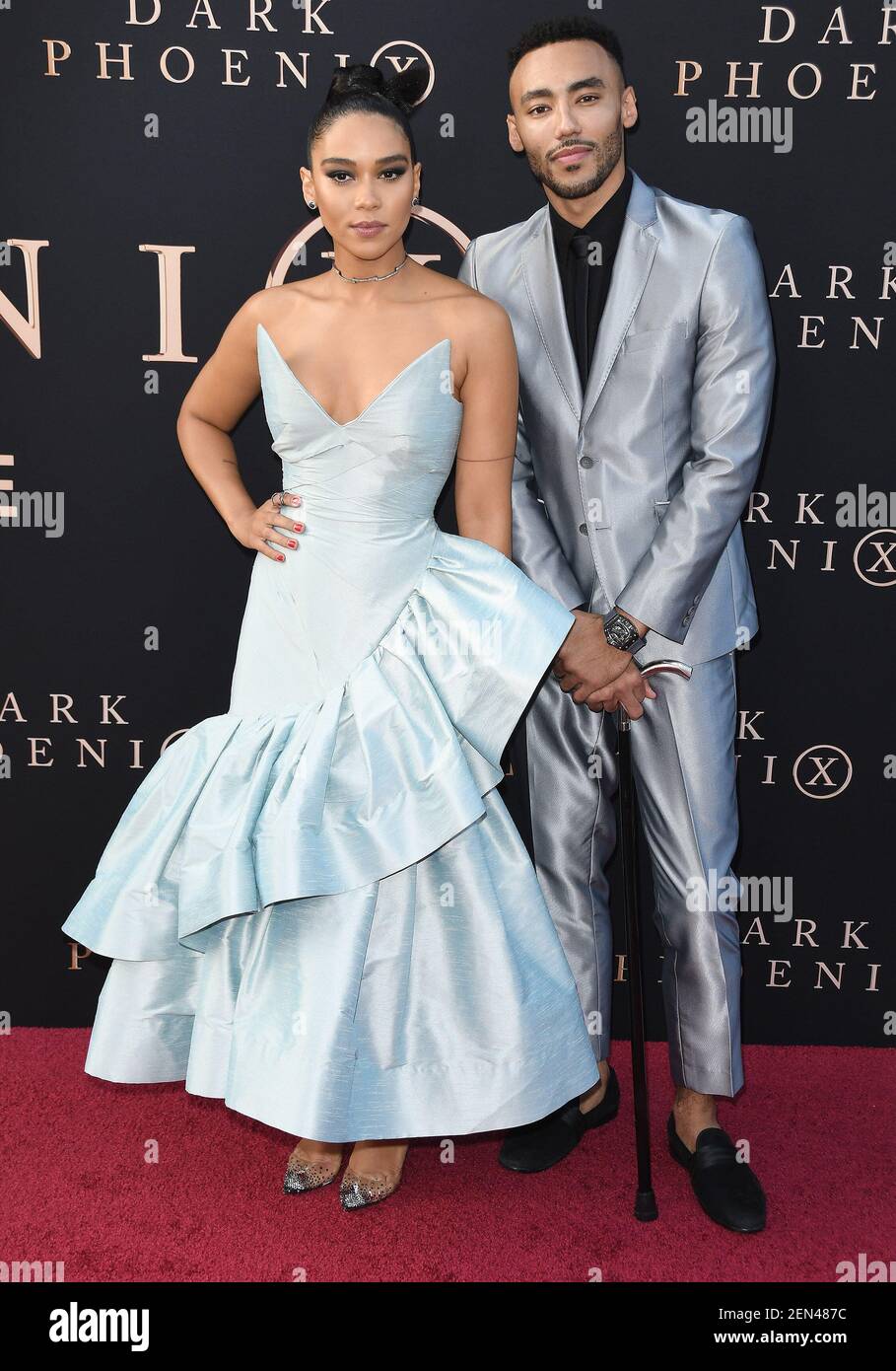 (L-R) Alexandra Shipp and Brother James Shipp at the DARK PHOENIX Los Angeles Premiere held at ...