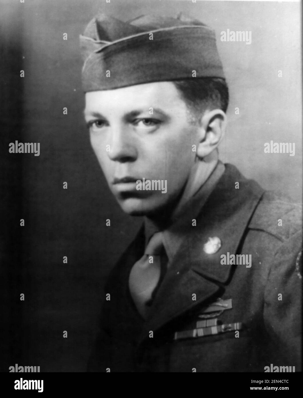 A copy of a photo of Charles Maupin from 1945. Now 99, he is a veteran ...