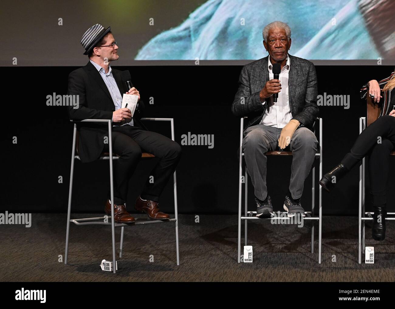 LOS ANGELES - JUNE 5: Matthew Carey and Morgan Freeman attend an FYC ...