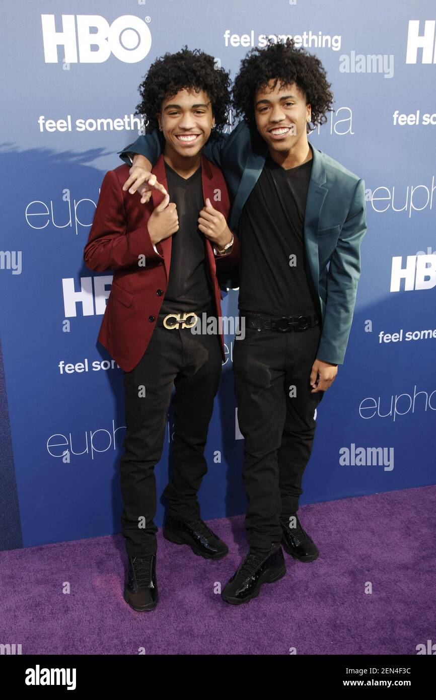 Tristan Timmons and Tyler Timmons attends the Los Angeles Premiere of HBO's 'Euphoria' at ...