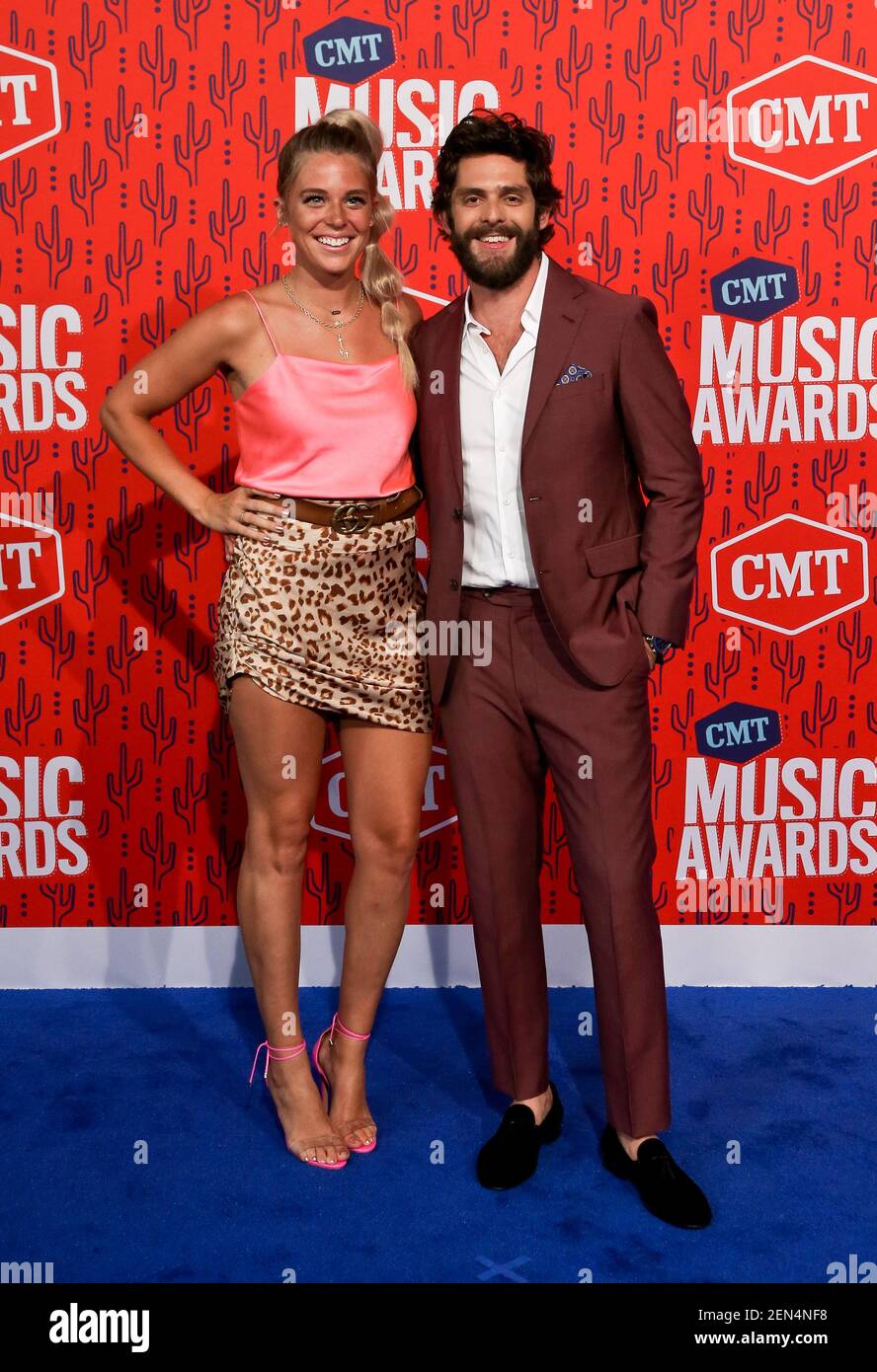 NASHVILLE - JUN 5: Thomas Rhett (R) and wife Lauren Akins attend the ...