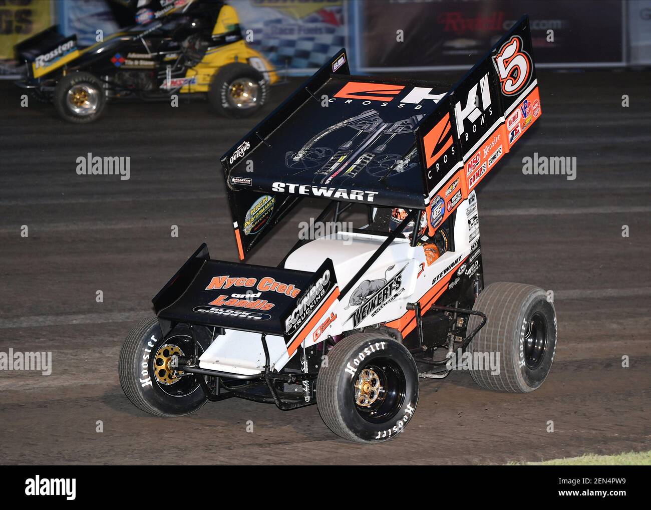 June 7, 2019: Shane Stewart (5) navigates turn one during the World of ...