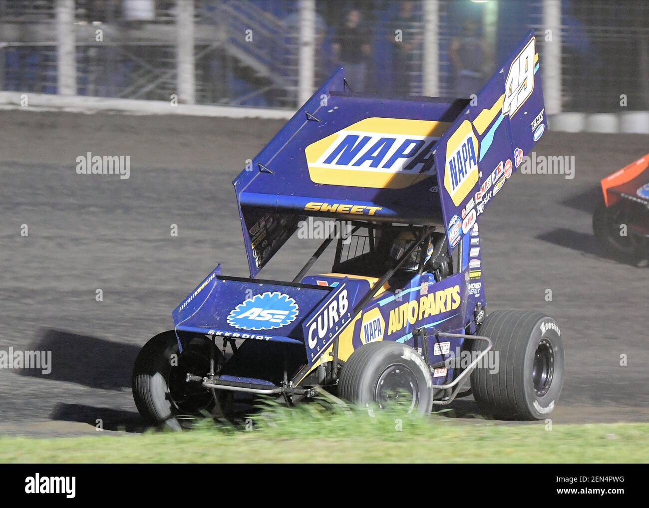 June 7, 2019: Brad Sweet (49) rounds turn one during the World of ...