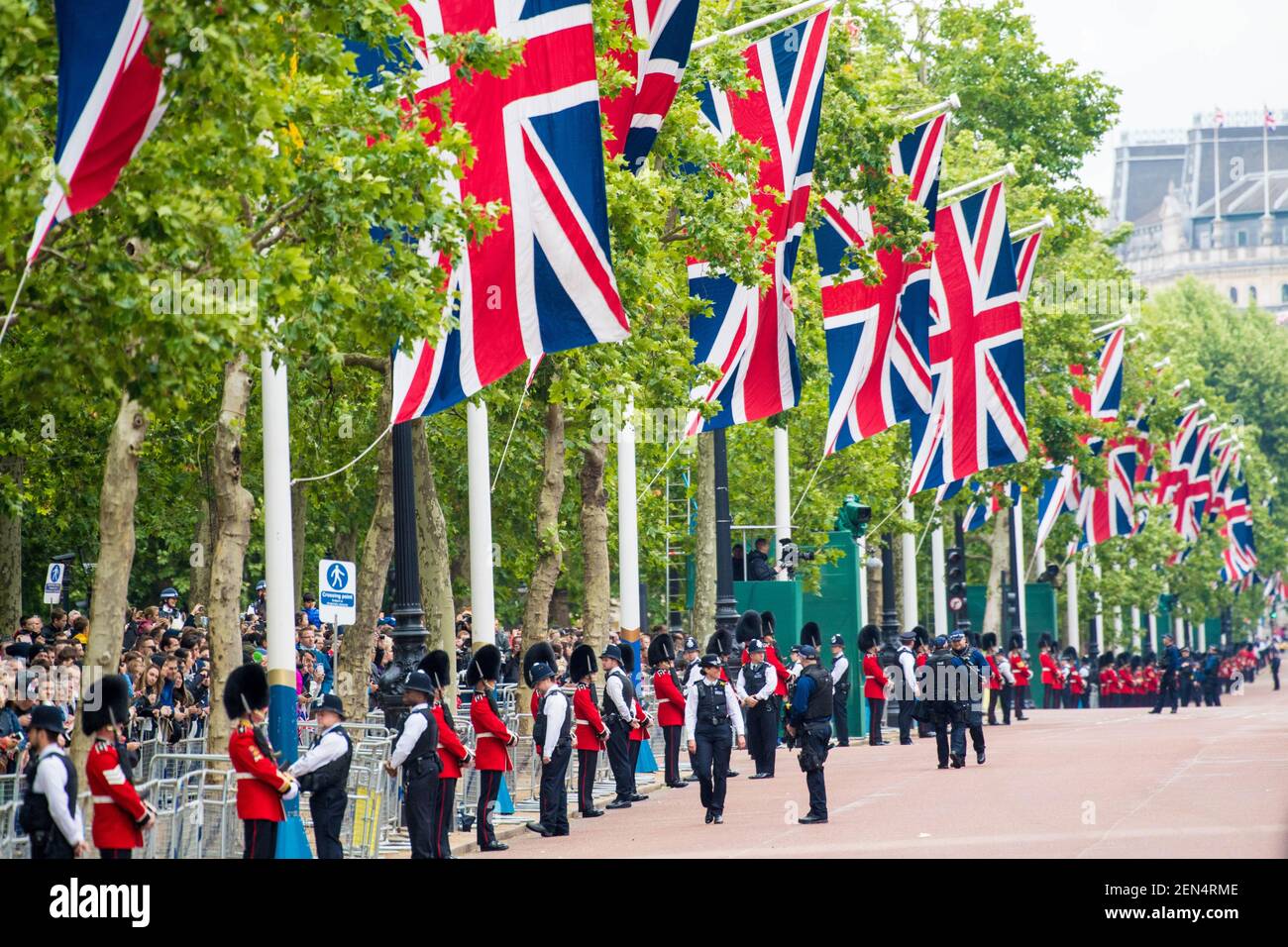 Ceremonial soldiers during Trooping the Colour ceremony, marking the ...
