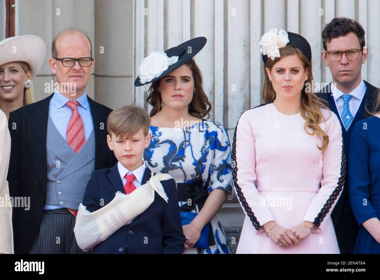 Princess Beatrice of York and Princess Eugenie of York during Trooping ...