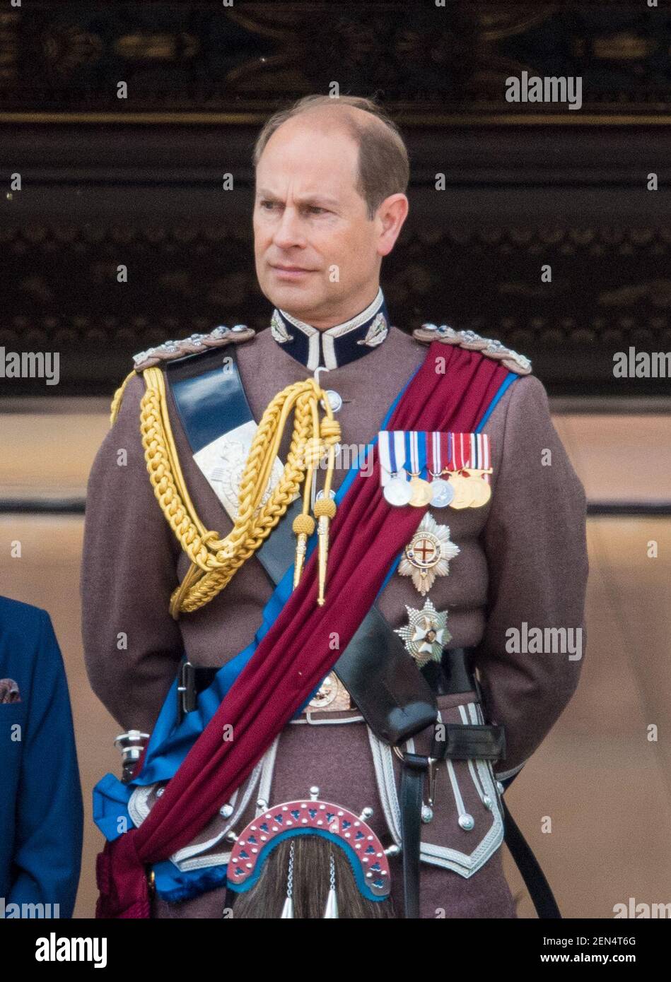 Prince Edward during Trooping the Colour ceremony, marking the monarch ...