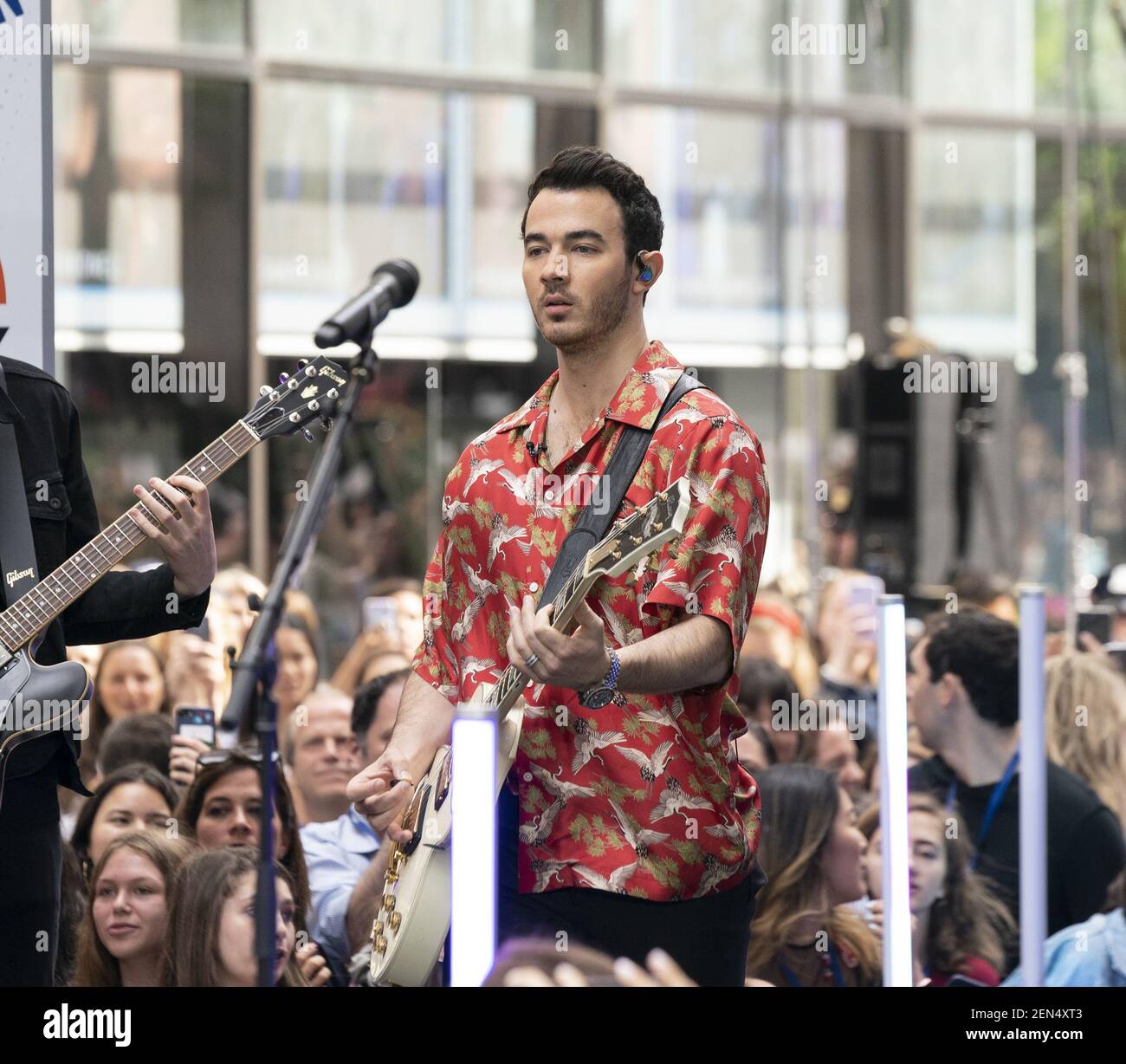 Kevin Jonas of The Jonas Brothers band performs on NBC TODAY SHOW at ...